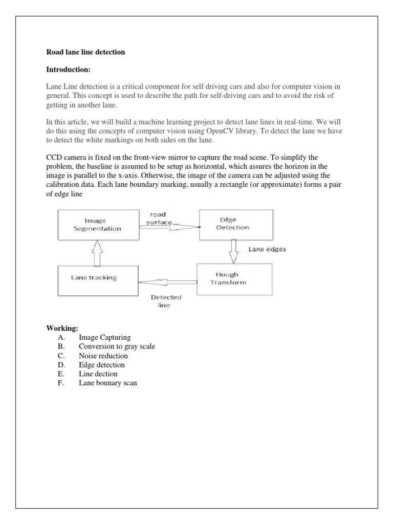 Real-Time Lane Detection with OpenCV | PDF