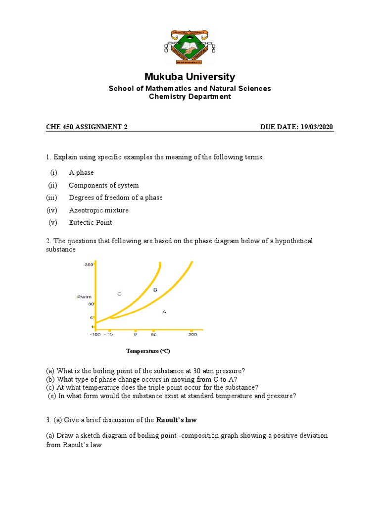 2020 Che 450 Assignment 2 | PDF