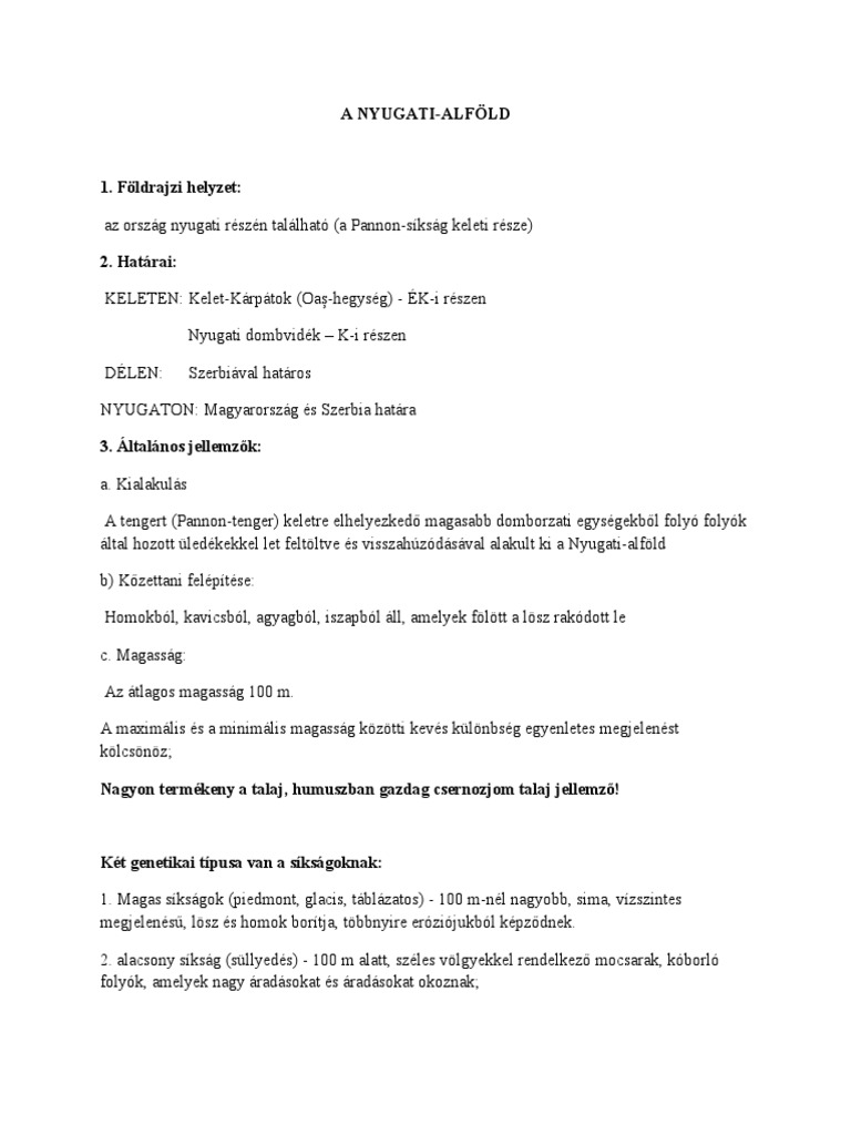 Nyugati Alfold | PDF