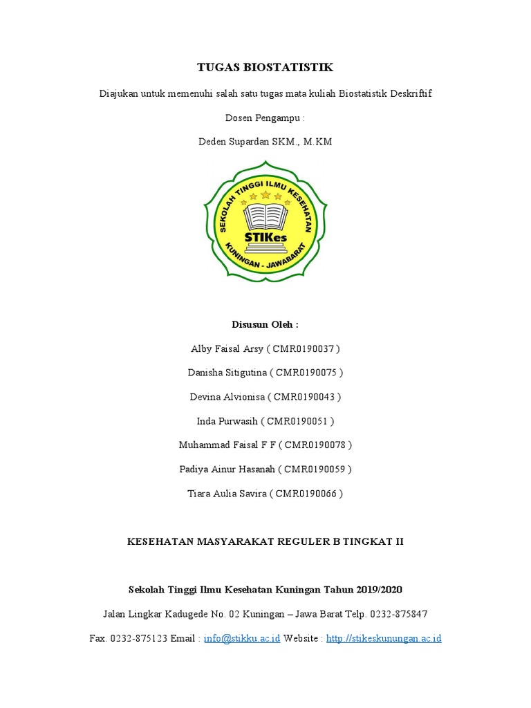 Tugas Biostatistik | PDF