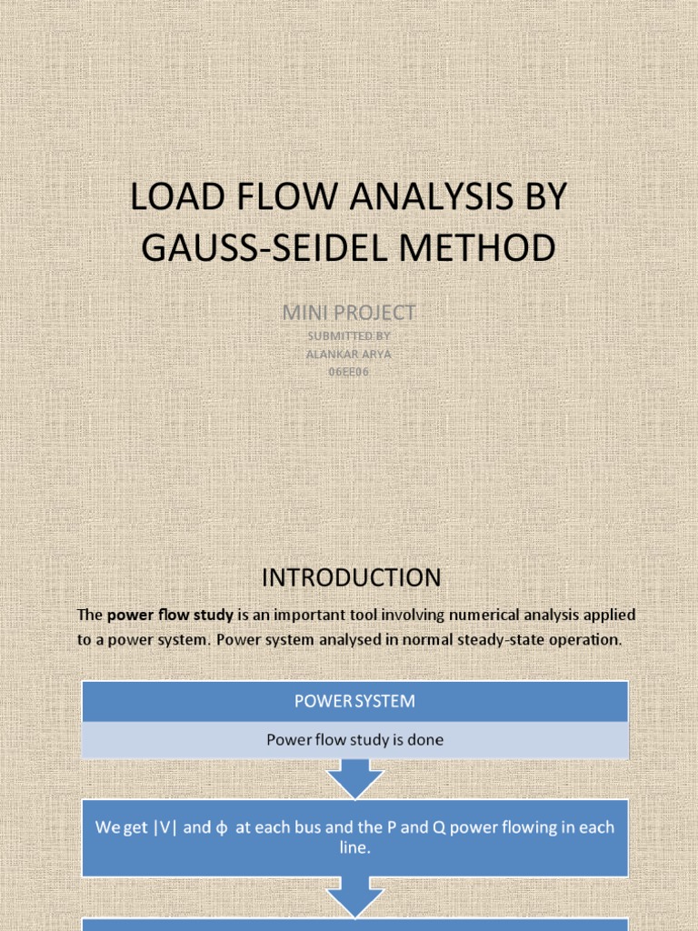Load Flow Analysis by Gauss-Seidel Method | PDF | Applied Mathematics | Algorithms