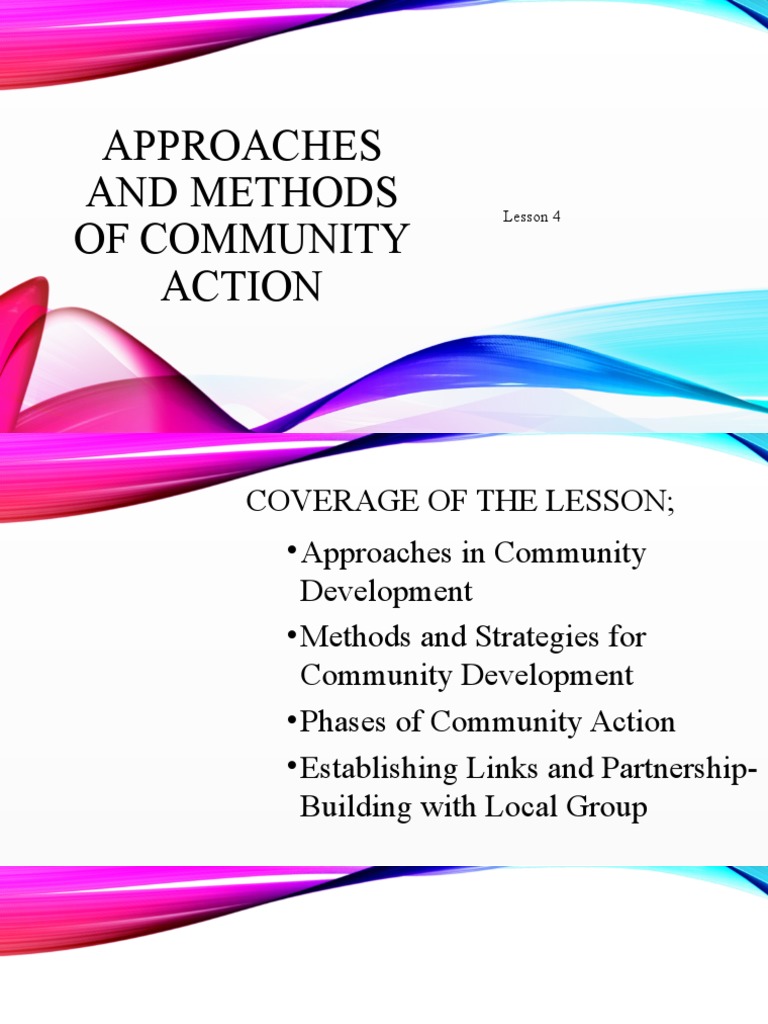 Approaches and Methods of Community Action | PDF | Community | Goal