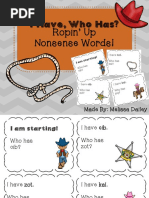 I Have. - . Who Has Alphabet Cards | PDF