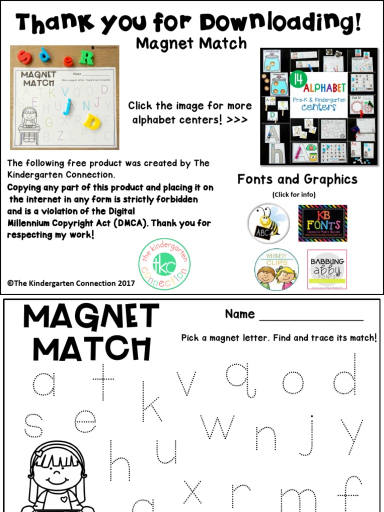 Thank You For Downloading!: Magnet Match | PDF