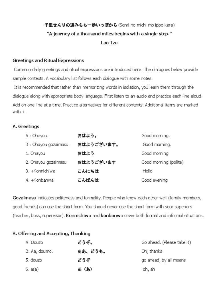 Common Japanese Greetings and Expressions: A Guide to Appropriate ...