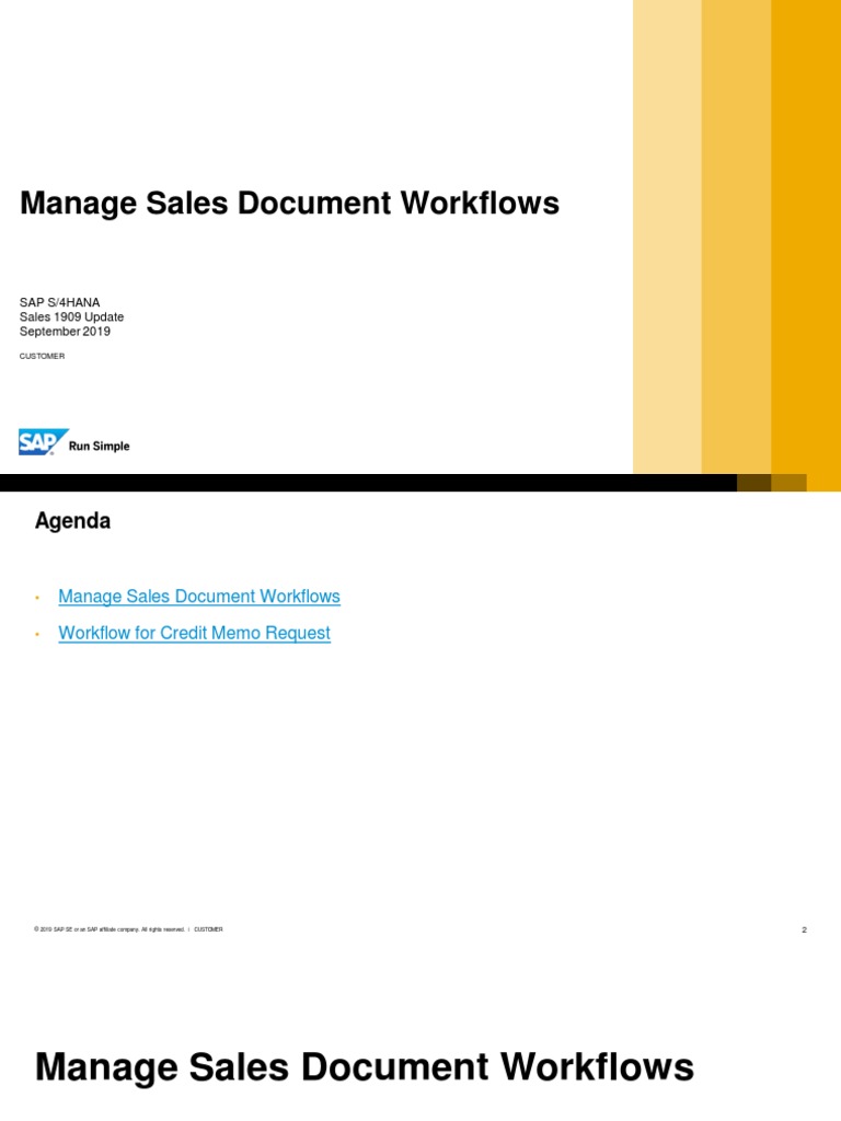 Manage Sales Document Workflows OP 1909 PDF | PDF | Workflow | Business ...