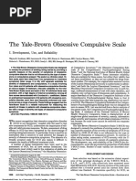 Yale-Brown Obsessive Compulsive Scale (Y-BOCS) | PDF | Obsessive ...