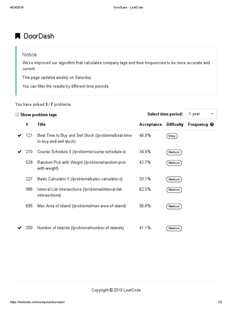 DoorDash - LeetCode | PDF