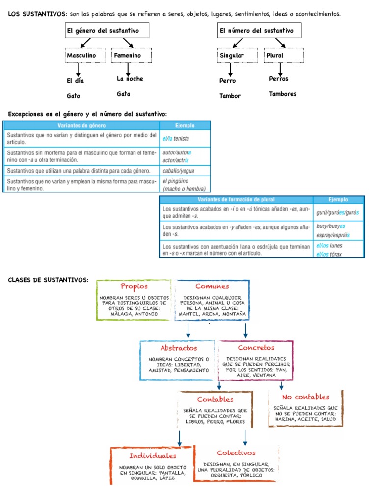 Sustantivo 1º Eso | PDF