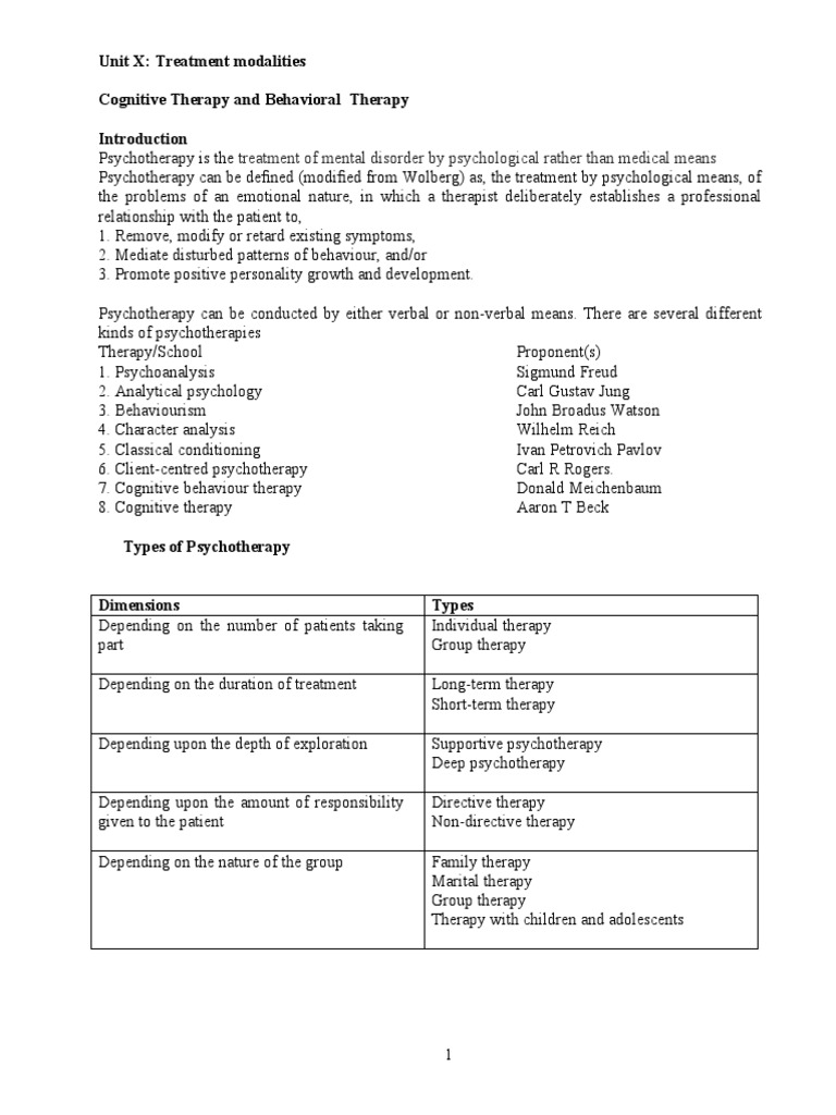 Cognitive Therapy Techniques Guide | PDF | Cognitive Therapy ...