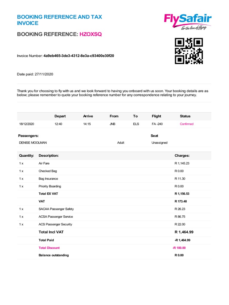HZOXSQ | PDF | Baggage | Invoice
