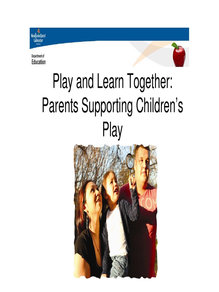 Play and Learn Together: Parents Supporting Children's Play | PDF ...