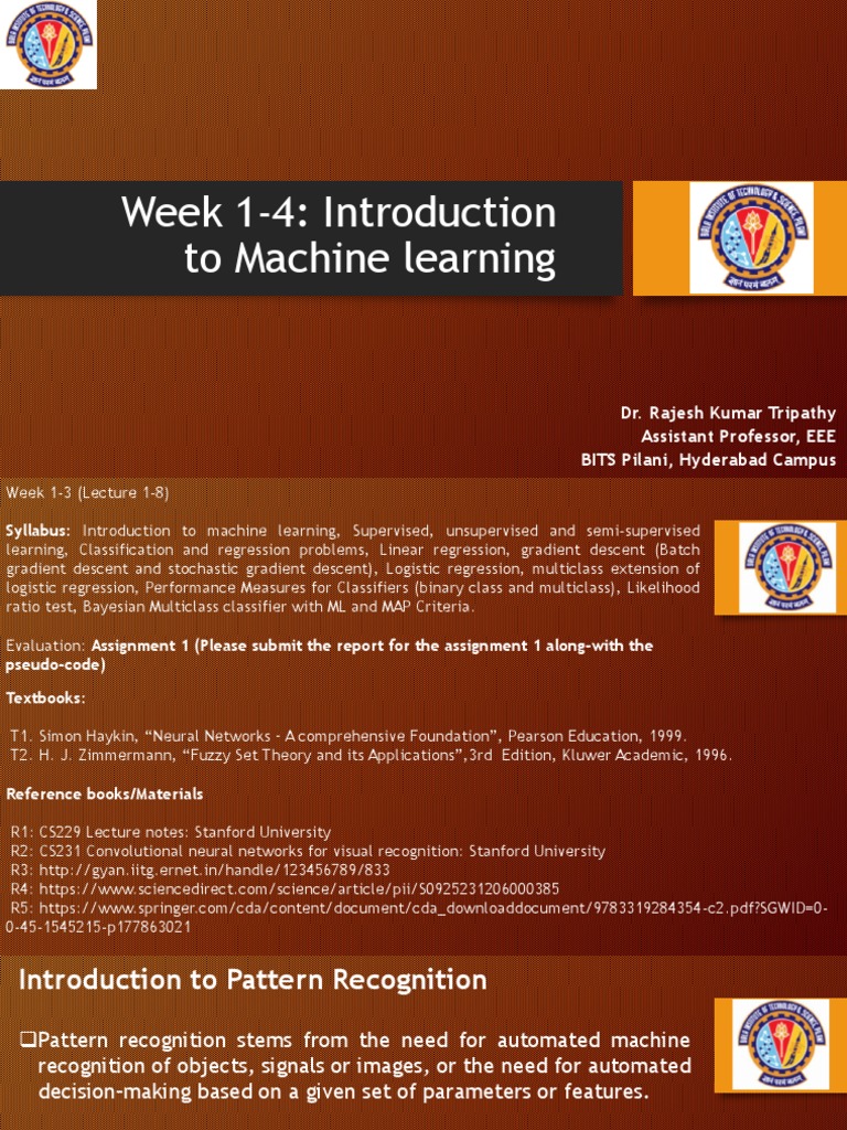 Lec1 PDF | PDF | Cross Validation (Statistics) | Machine Learning