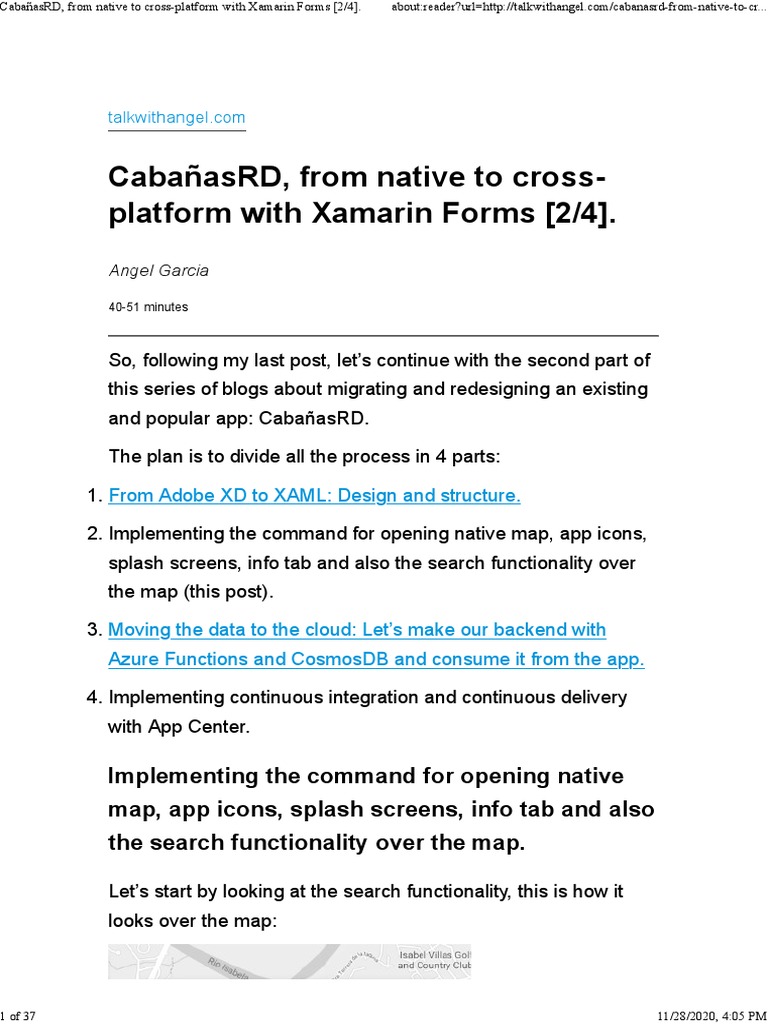 Cabañasrd From Native To Cross Platform With Xamarin Forms 24 Pdf Xamarin Extensible 9665