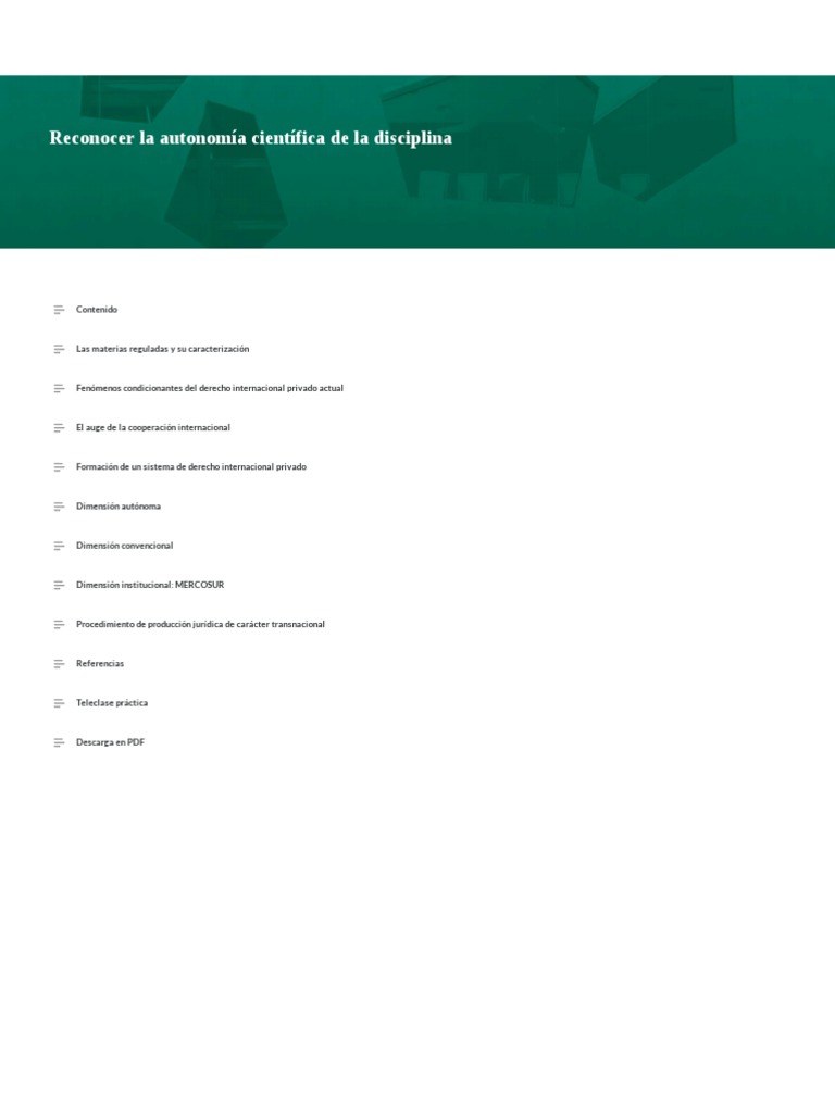 Reconocer La Autonomía Científica de La Disciplina | PDF | Jurisdicción ...