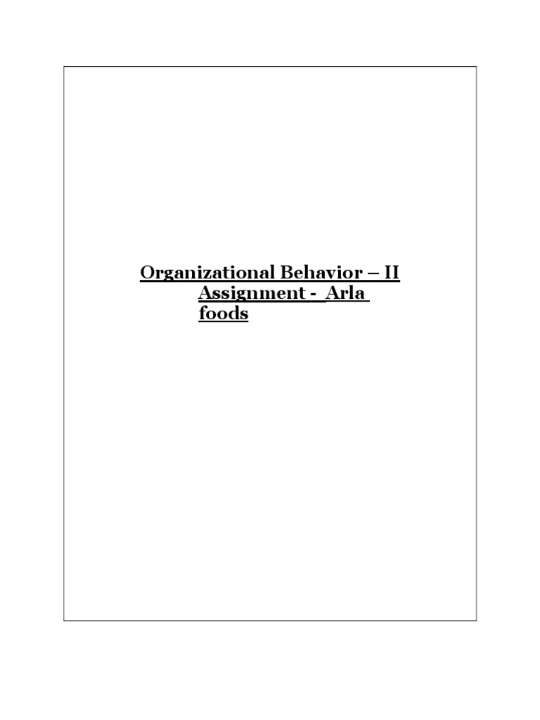 Arla Foods Organizational Structure Strategy | PDF | Business | Economies