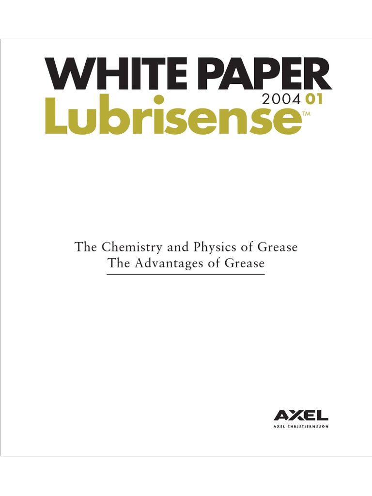 White Paper: Lubrisense | PDF | Soap | Lubricant