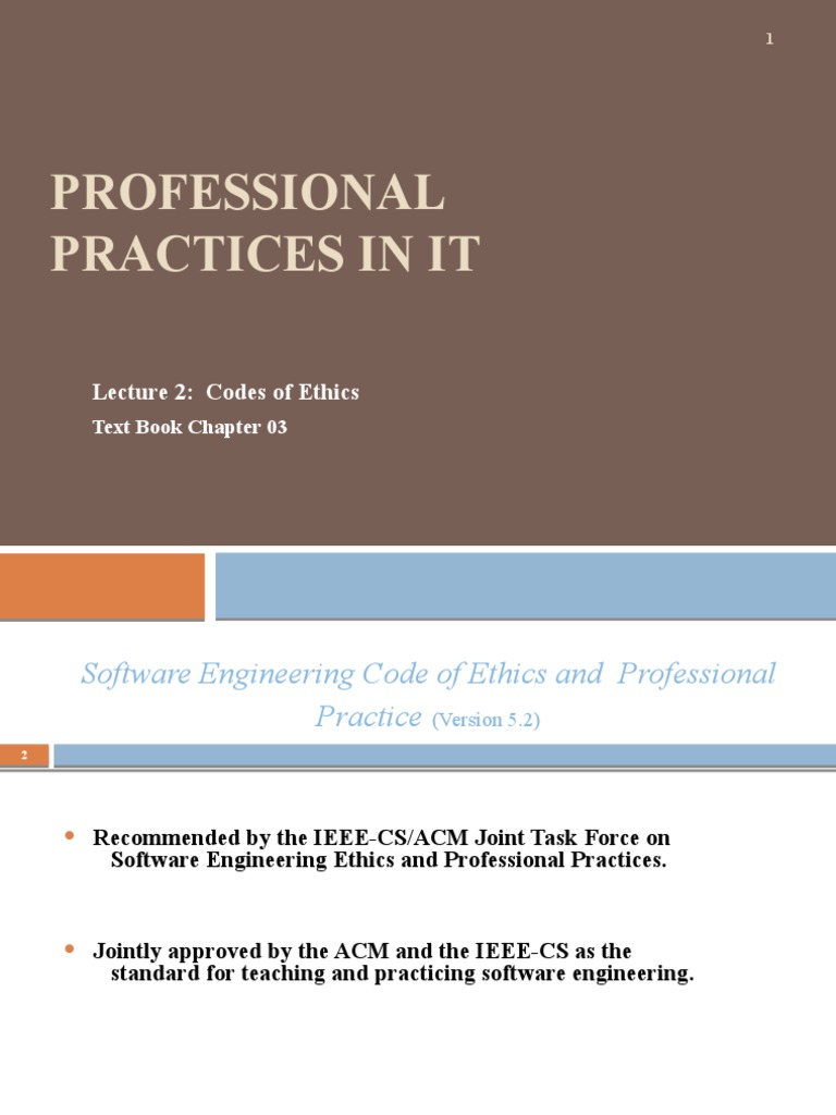 Professional Practices in IT C2 (CSC 110) | PDF | Association For ...