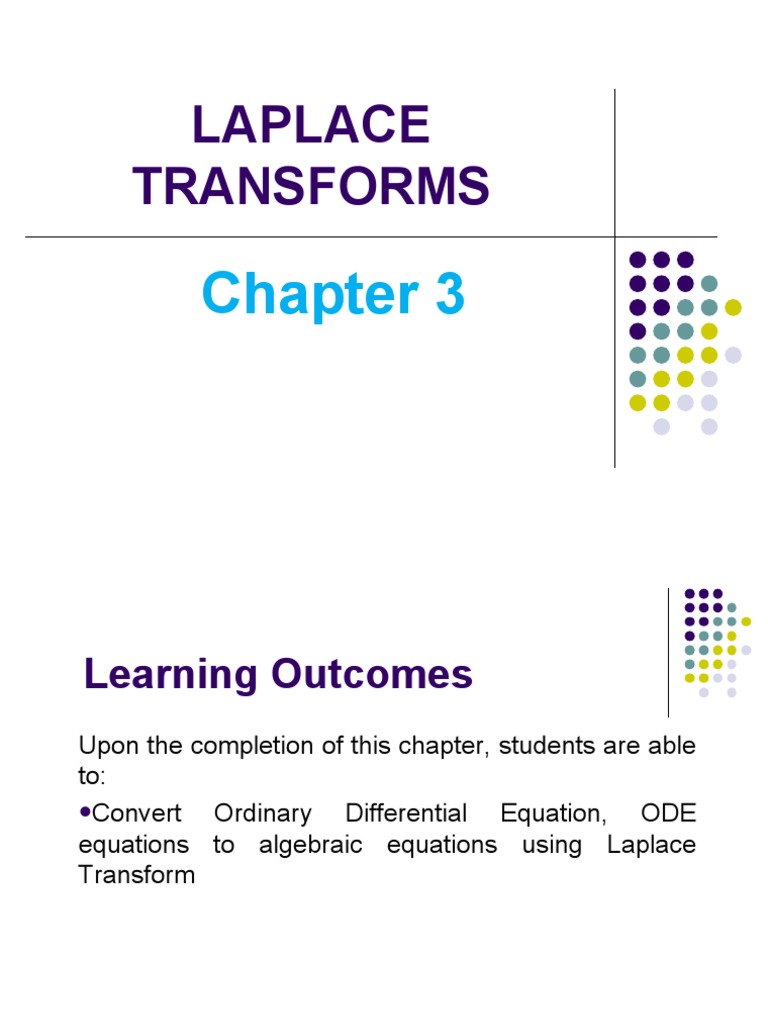 Chapter 3 Laplace Transform | PDF | Laplace Transform | Ordinary Differential Equation