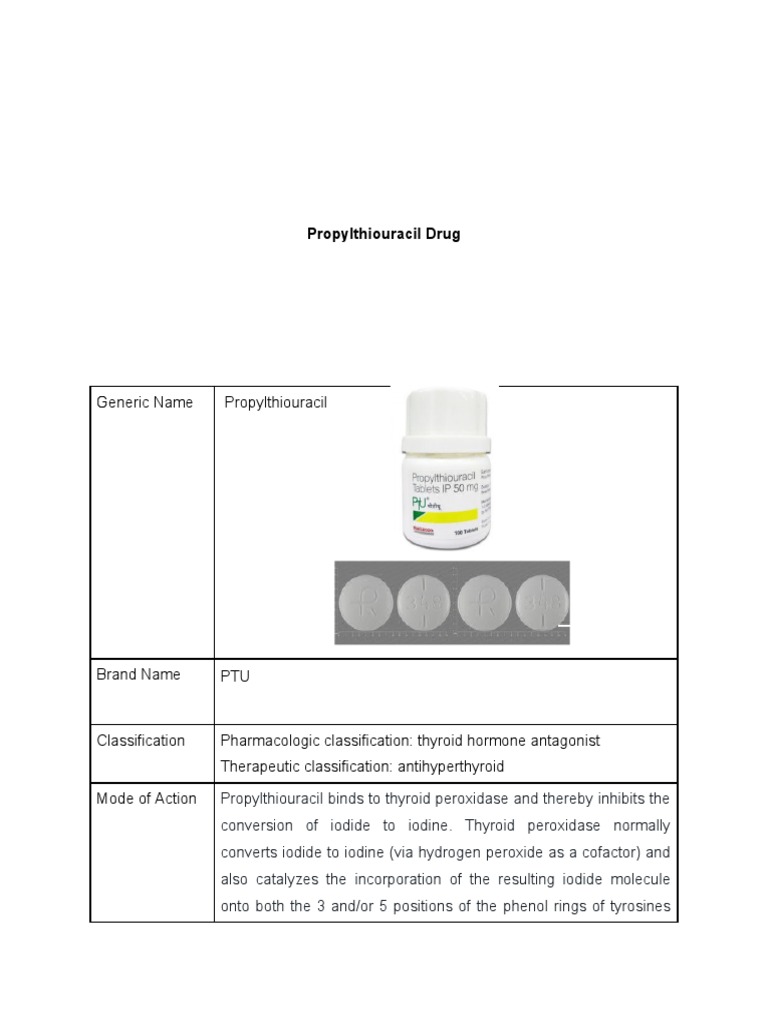 Propylthiouracil DS | PDF | Hyperthyroidism | Diseases And Disorders