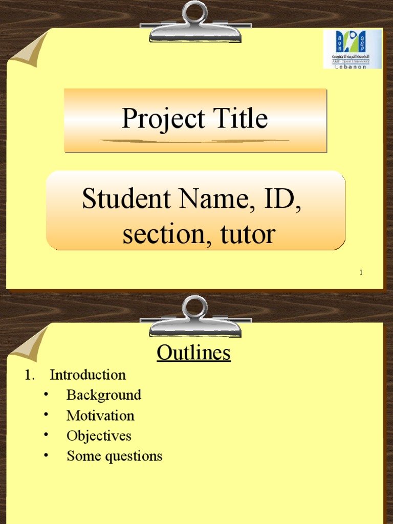 Guidelines For Project Presentation - V2 | PDF