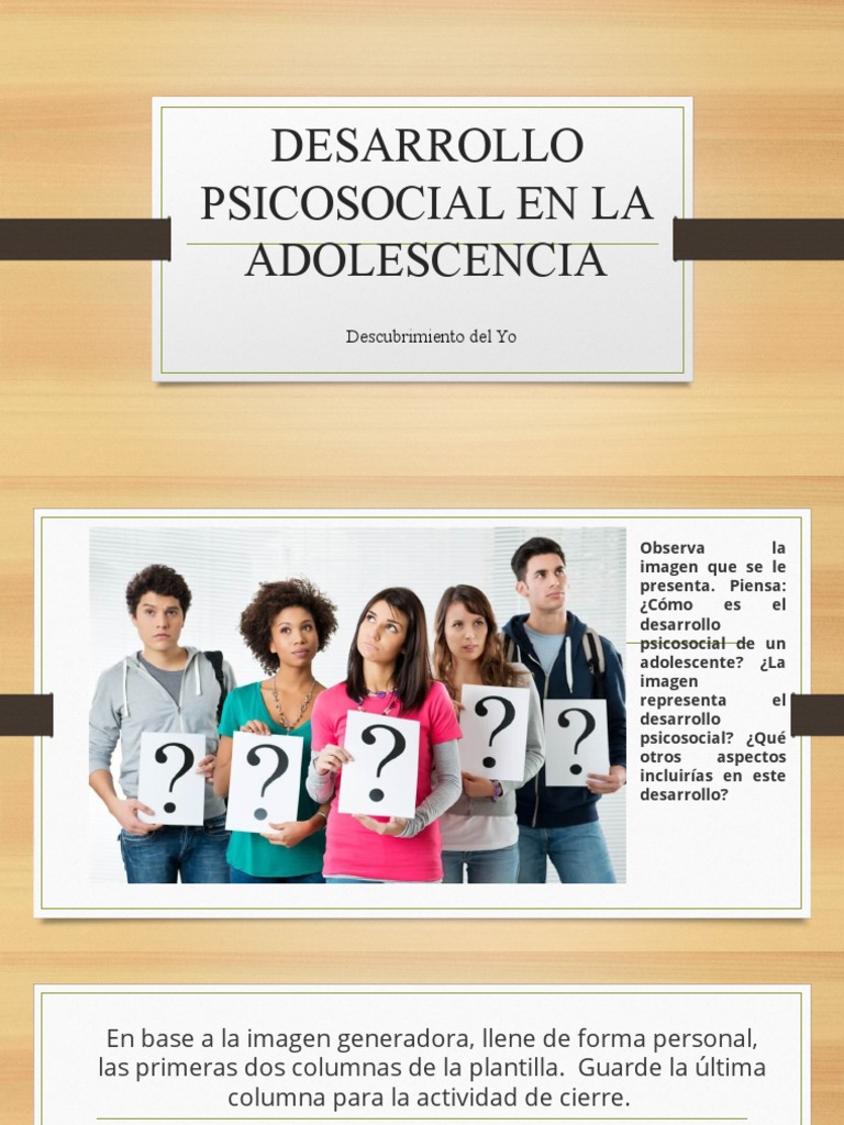 Desarrollo Psicosocial en La Adolescencia | PDF | Adolescencia | Pubertad