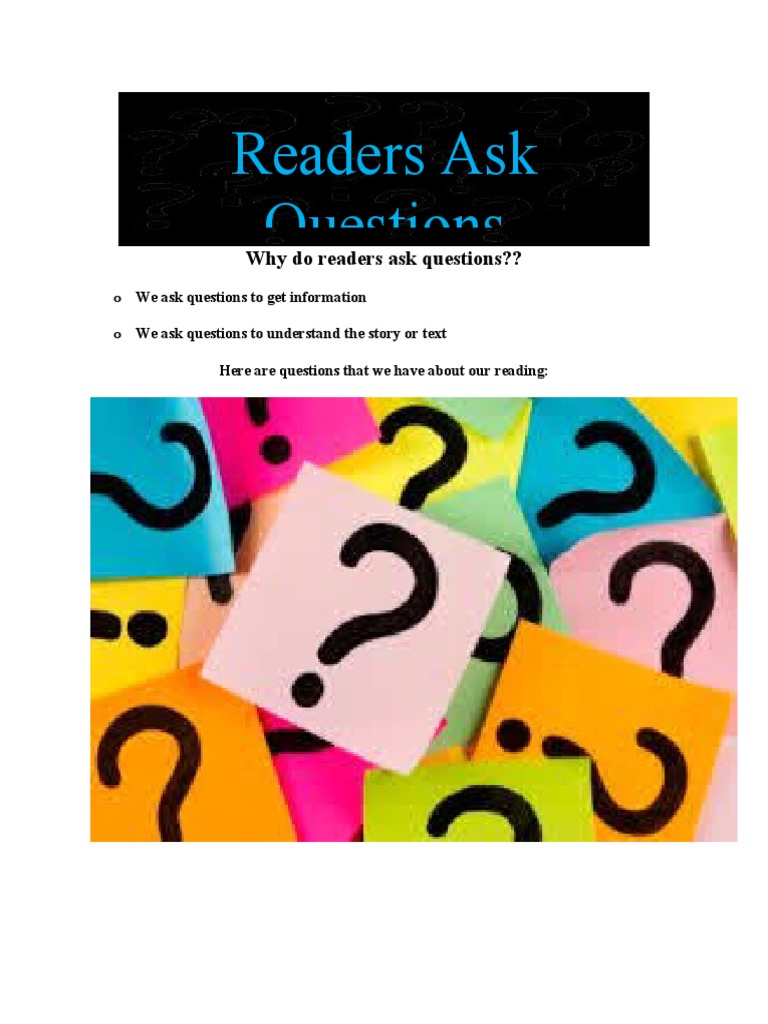 Why Do Readers Ask Questions | PDF