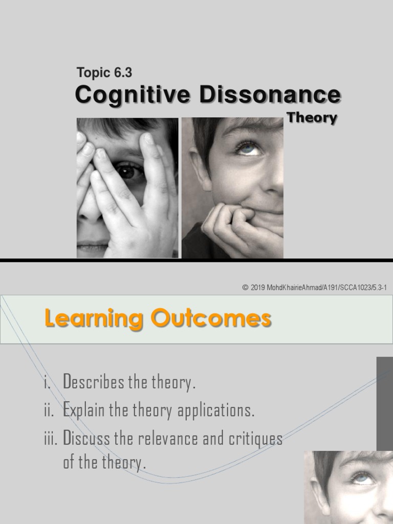 Cognitive Dissonance Theory | PDF