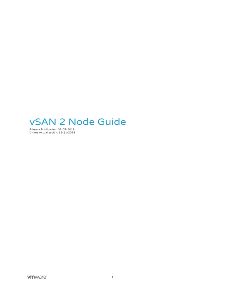 vSAN 2 Node Guide | PDF | Computer Cluster | Internet Protocols