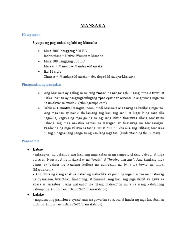 MANSAKA | PDF