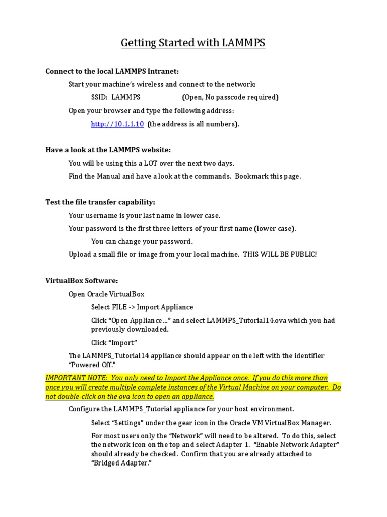 LAMMPS Setup and Configuration Guide | PDF | Linux | Icon (Computing)
