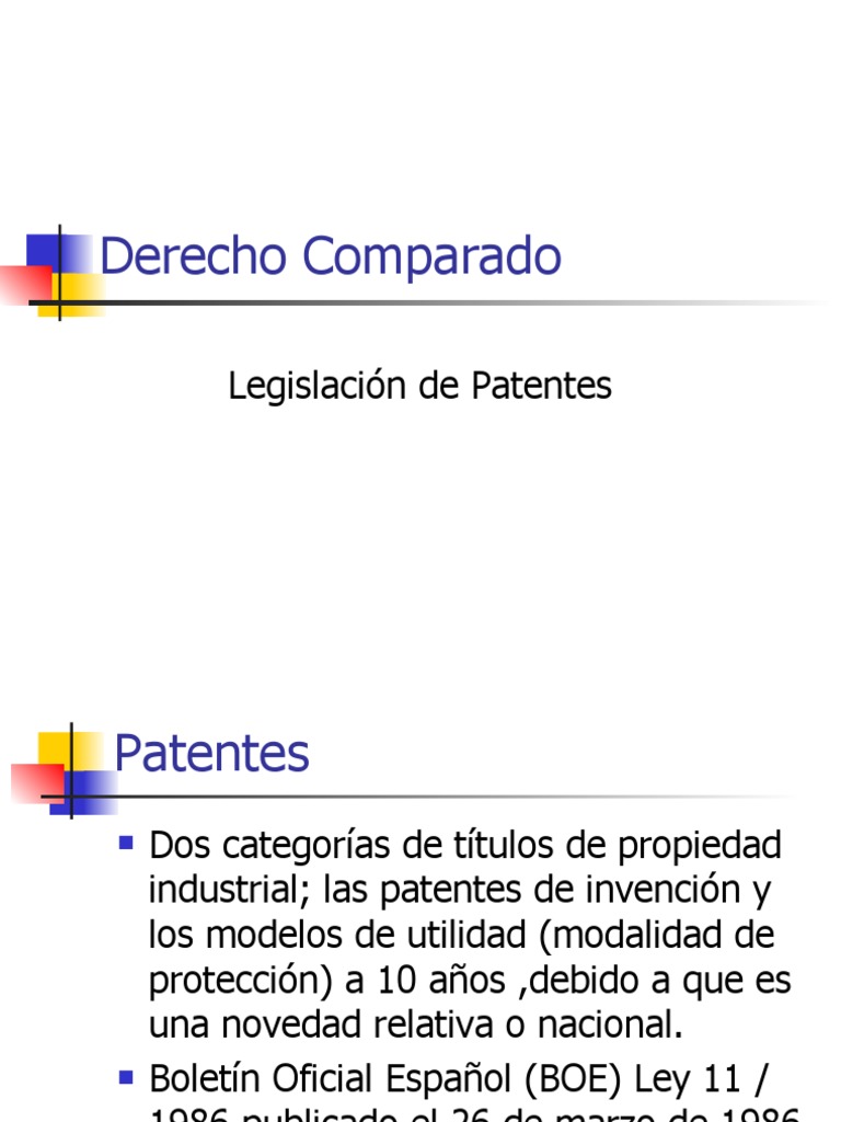 Derecho Patentes | PDF | Patentar | Marca comercial