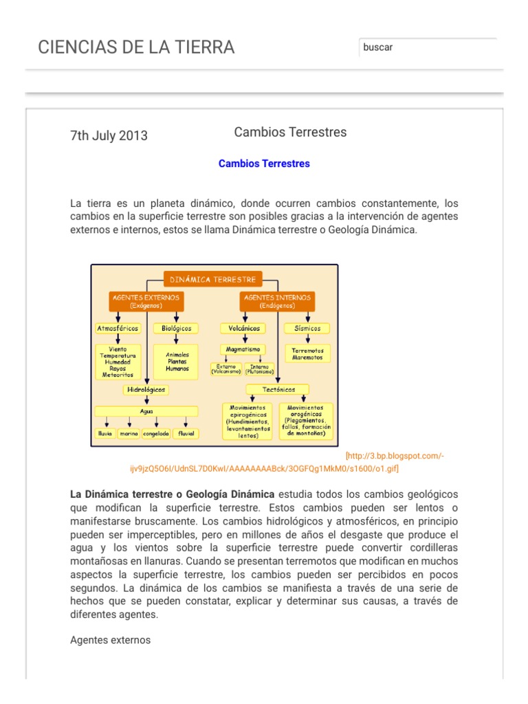 CIENCIAS DE LA TIERRA - Cambios Terrestres PDF | PDF | Tierra | Temblores