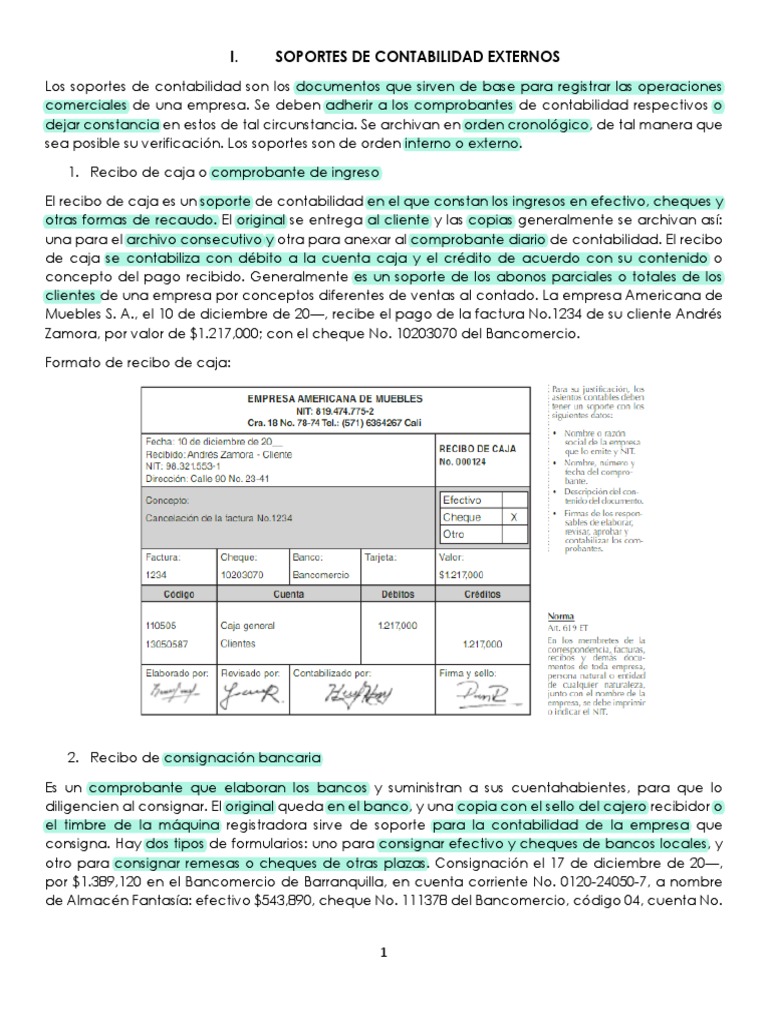 2 Soportes de Contabilidad | PDF | Contabilidad | Factura
