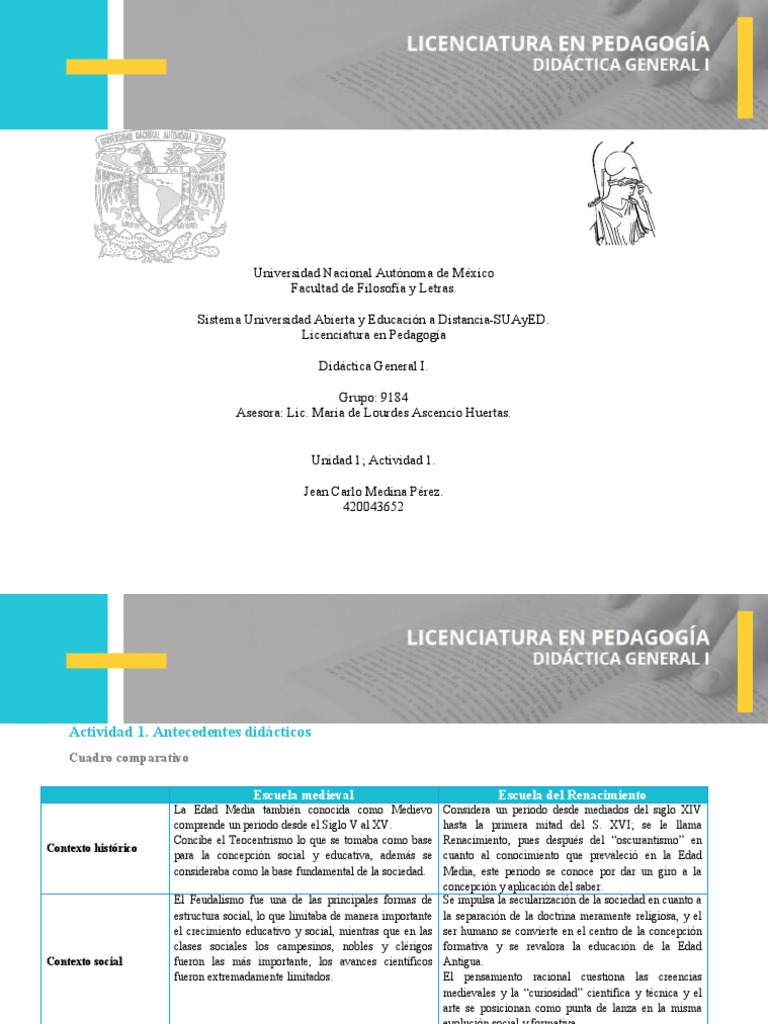Medina Pérez Jean - d1 | PDF | Edades medias | Renacimiento