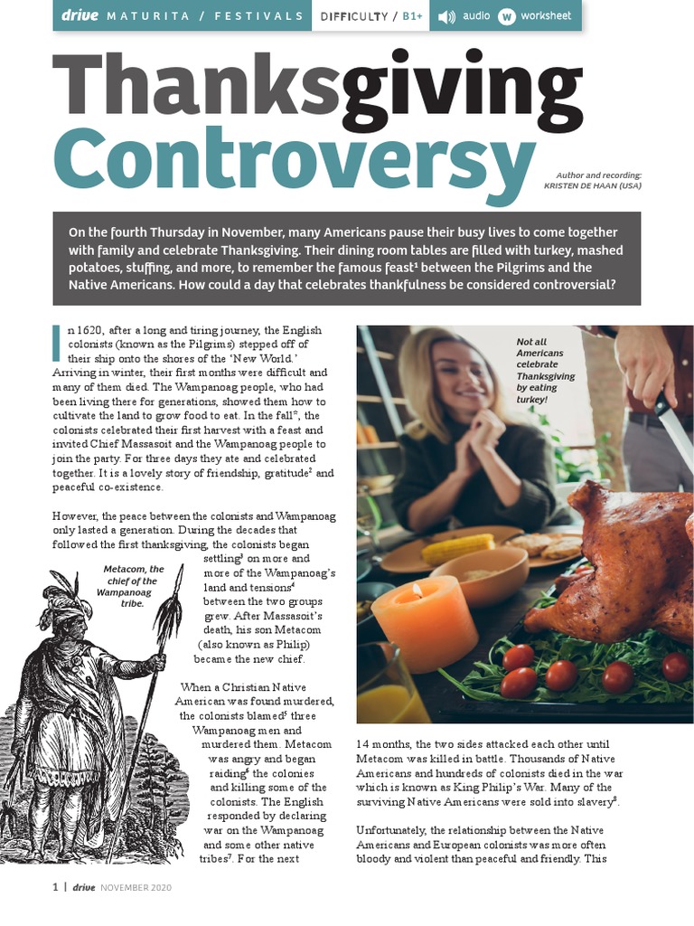 Thanksgiving Controversy B1 | PDF | Indigenous Peoples Of The Americas ...