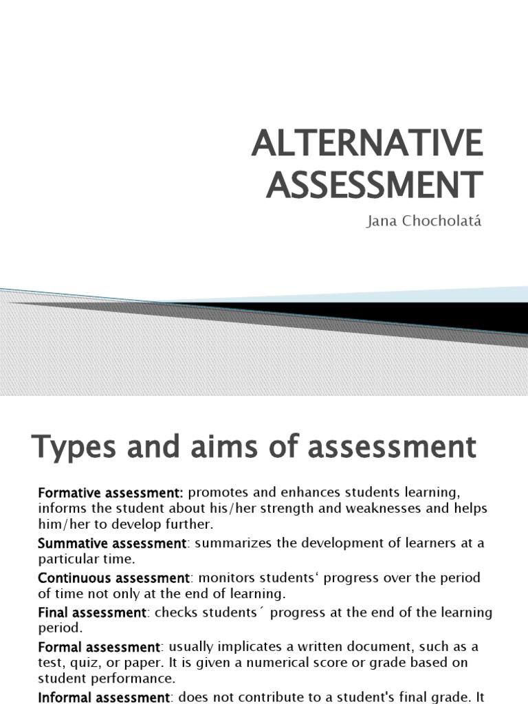 Alternative Assessment | PDF | Educational Assessment | Education Theory