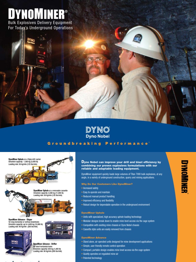 Ficha Técnica - DynoMiner (Inglés) | PDF | Mining | Manufactured Goods