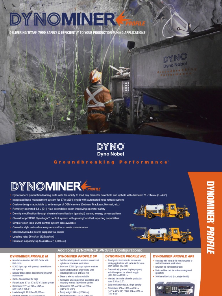 Ficha Técnica - DynoMiner Profile (Inglés) | PDF | Manufactured Goods ...