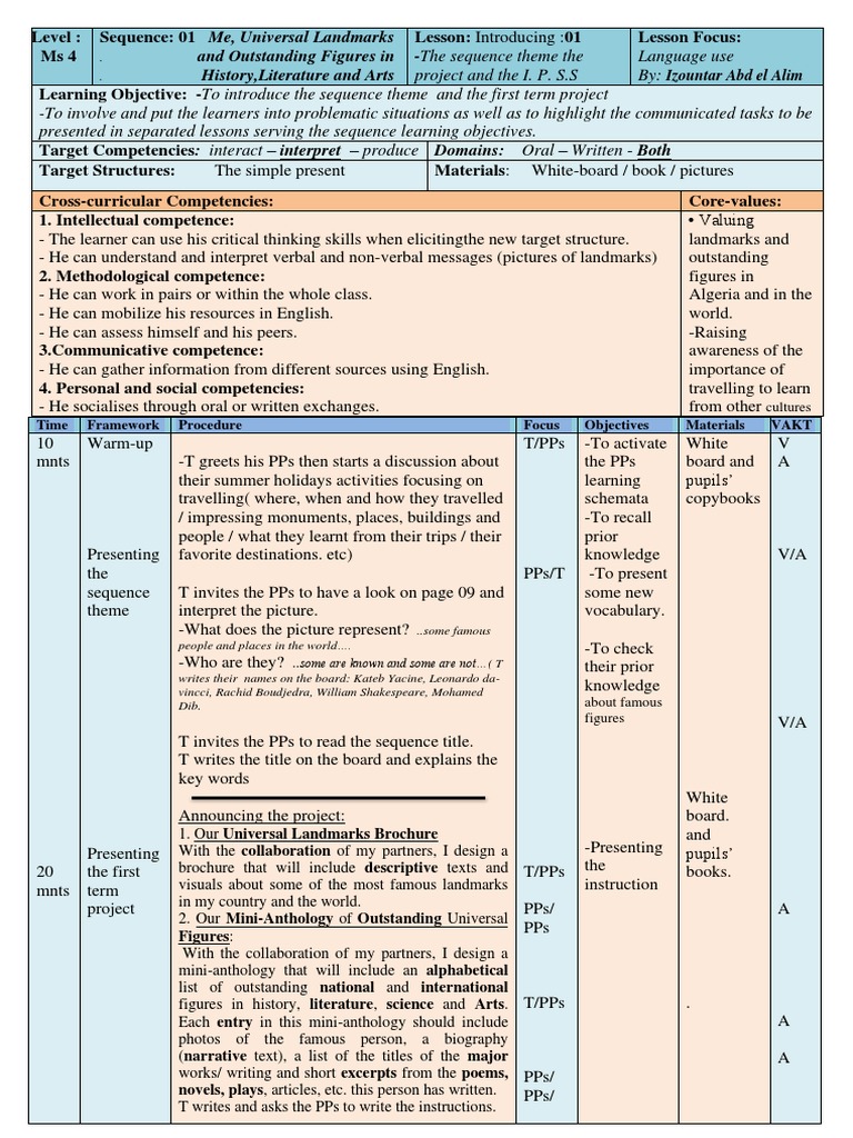 Universal Landmarks & Figures Lesson | PDF | Linguistics | Cognitive ...