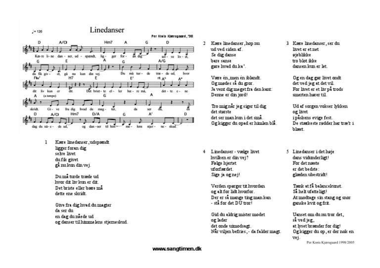 Linedanser Tekst Og Node Tryk 2 | PDF
