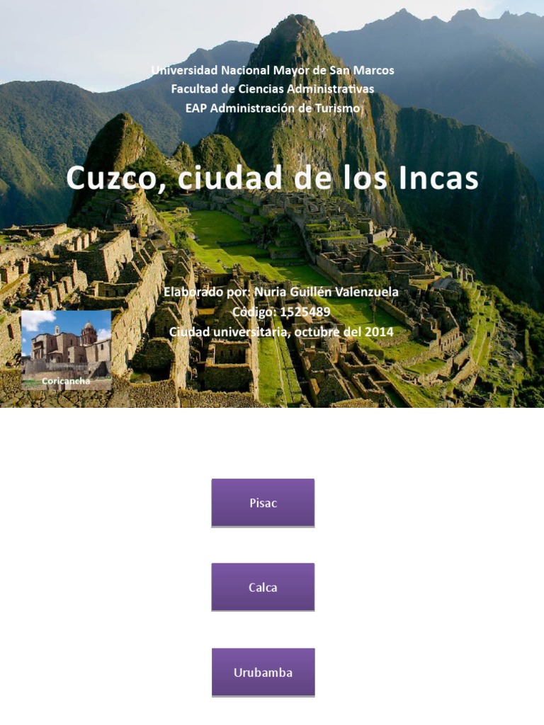 Cuzco, Ciudad de Los Incas | PDF | Imperio Inca