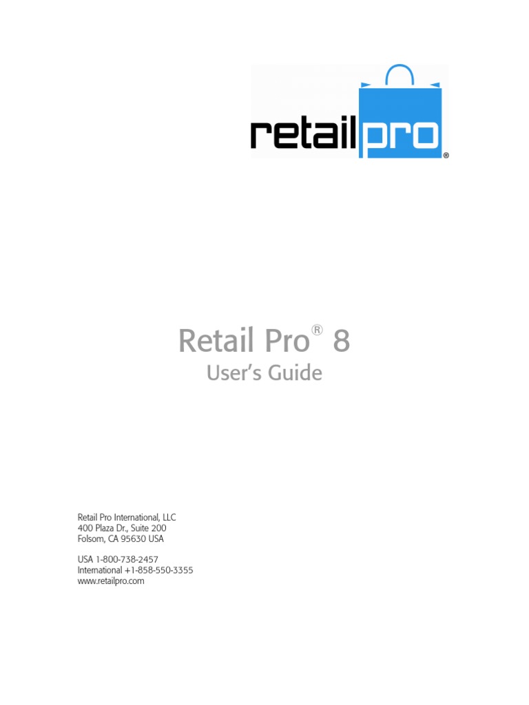 Retail Pro v8 User Guide PDF | PDF | Point Of Sale | Inventory