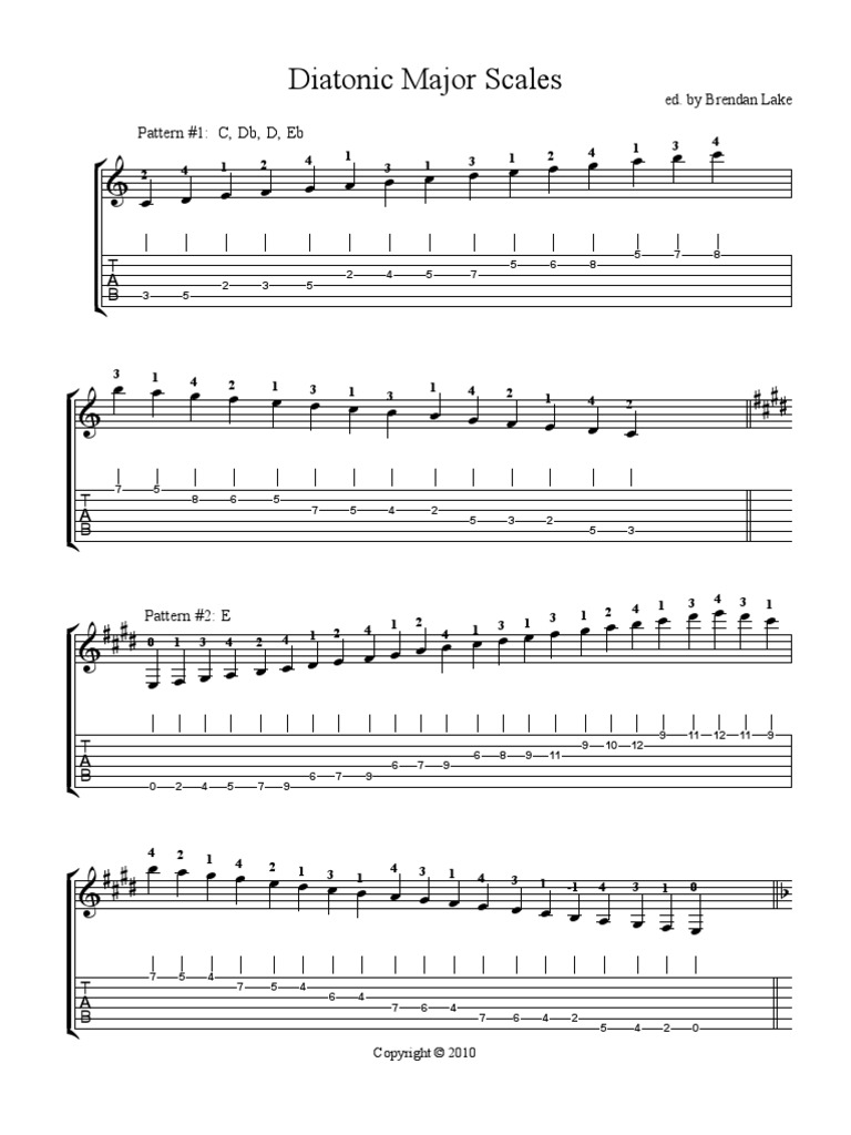 Segovia Major Scales | PDF | Musicology | Musical Compositions