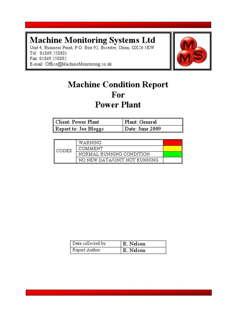 Example Vibration Report | PDF | Petroleum Reservoir | Transmission ...