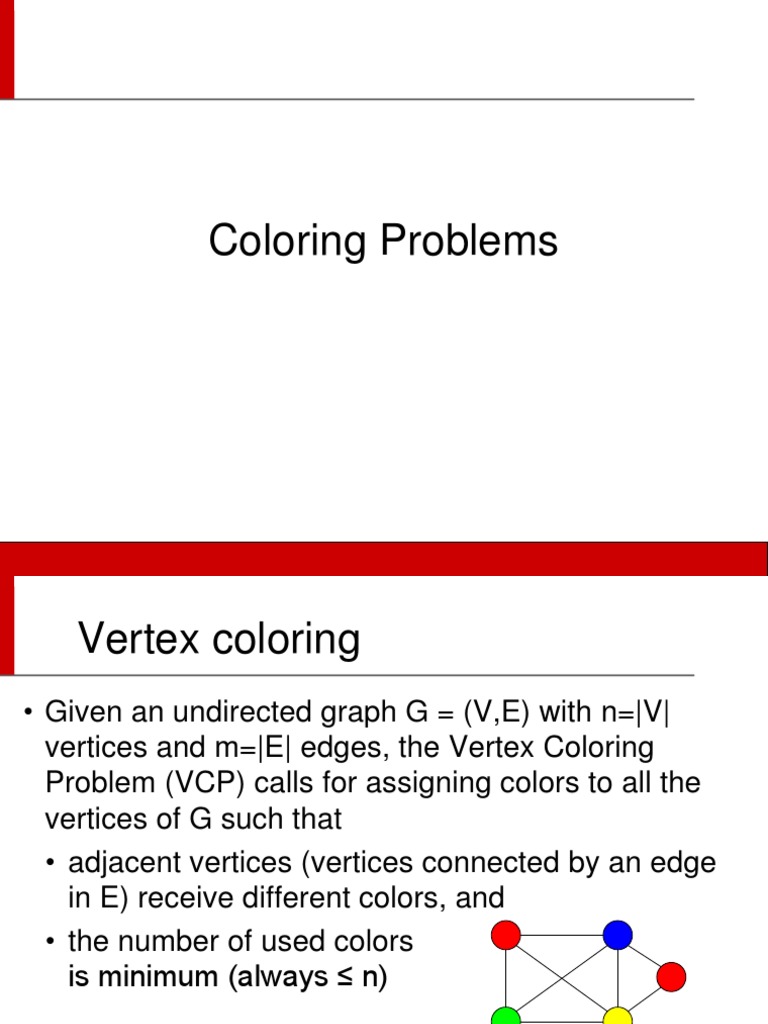 Coloring Problems | PDF | Vertex (Graph Theory) | Combinatorics