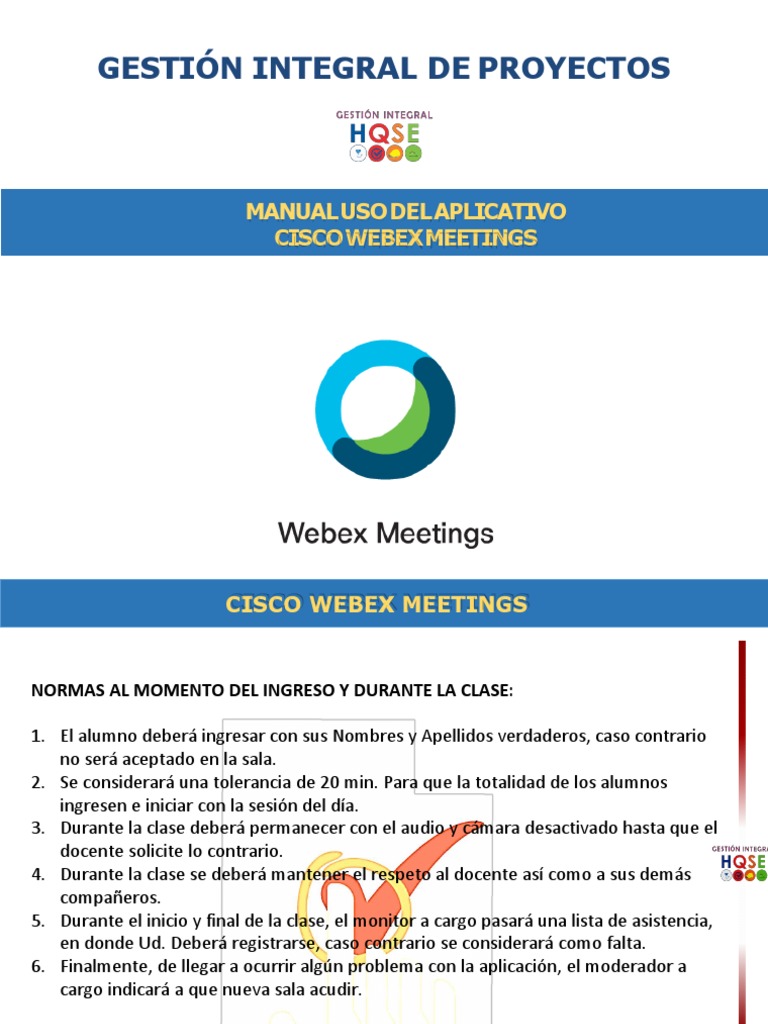 Manual de Uso - Cisco Webex Meetings | PDF | Informática y tecnología ...
