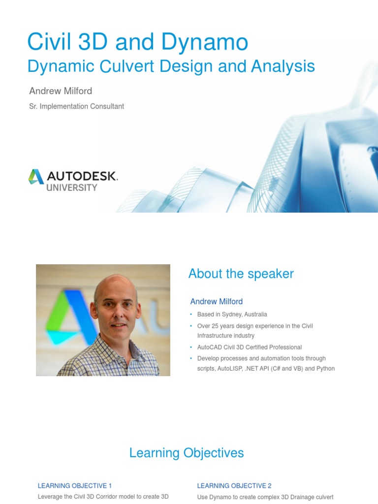 Civil 3D and Dynamo: Dynamic Culvert Design and Analysis | PDF | Python ...