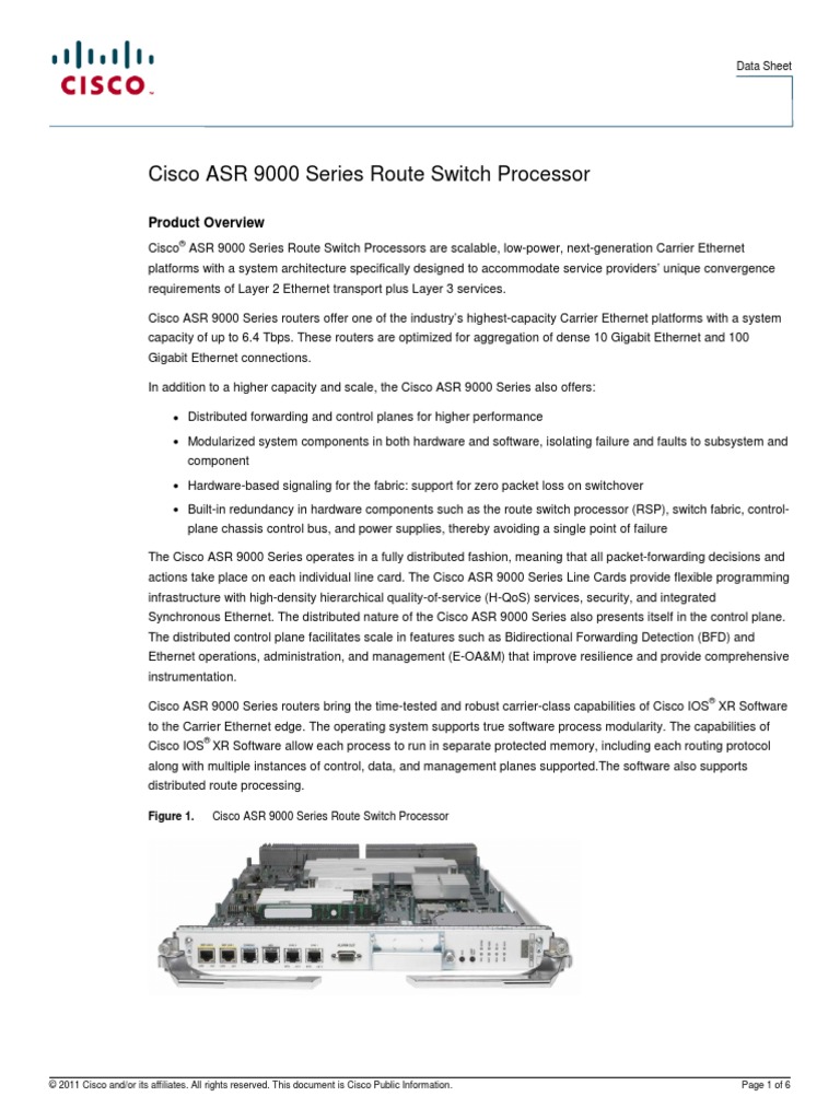 Cisco ASR 9000 Series Route Switch Processor | PDF | Electromagnetic ...
