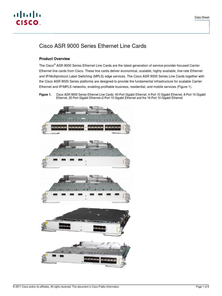 Cisco ASR 9000 Series Ethernet Line Cards | PDF | Multiprotocol Label ...